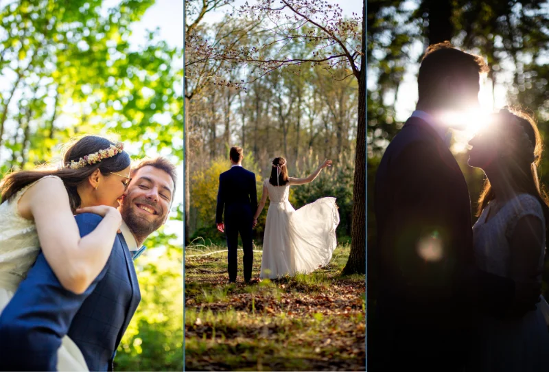 Leśna sesja poślubna Daniela i Marysi – romantyczne chwile wśród natury